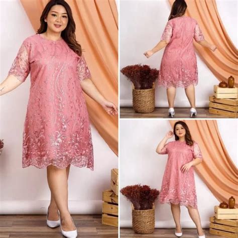 Jual KODE O68K COD DI JAMIN REALPICT BANTING HARGA MIDI DRESS BURKAT