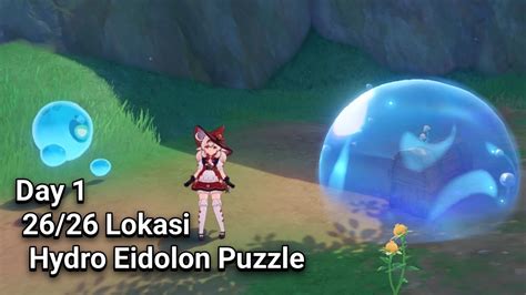 All 2626 Lokasi Hydro Eidolon Puzzle Chest Day 1 Genshin Impact 38