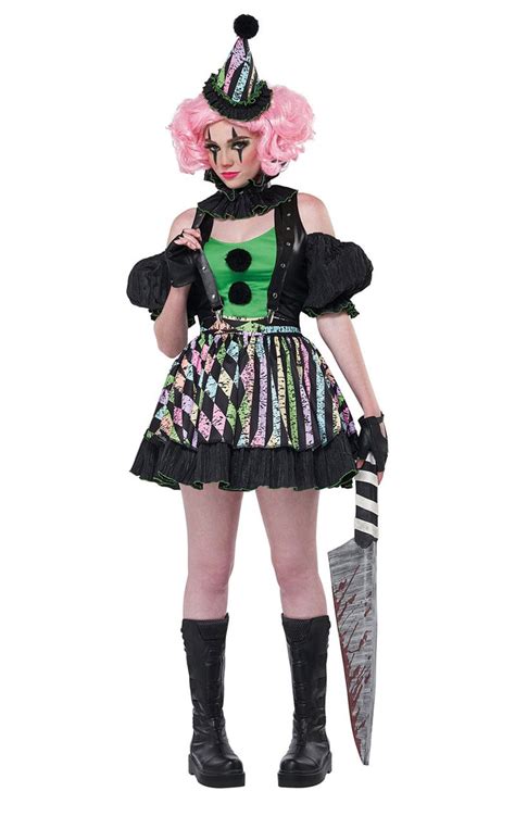Sinister Circus Halloween Costumes Clown Fancy Dress
