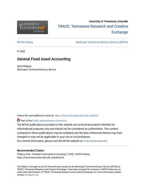 General Fixed Asset Accounting Pdf Fund Accounting Expense