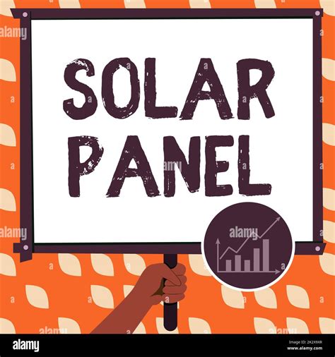 Panneau De Texte Montrant Le Panneau Solaire Vitrine Daffaires Conçue