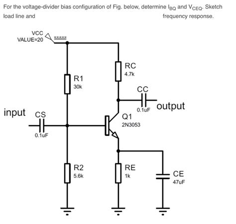 Solved For The Voltage Divider Bias Configuration Of Fig Chegg