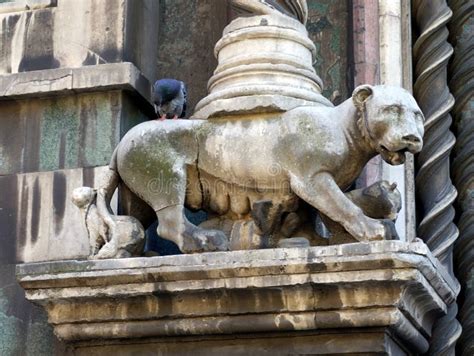 Statue Wolf And Romulus And Remus Stock Image Image Of Statue Roman