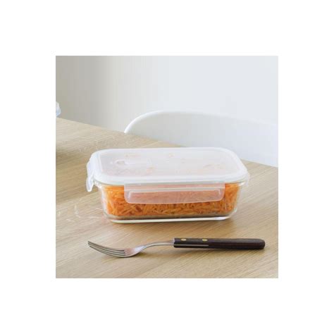 Boîte de Conservation en Verre avec Couvercle Plastique Hermétique