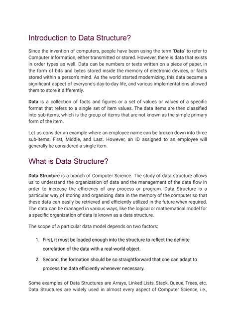 introduction to data structure introduction to data structure since