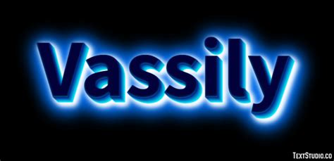 Vassily Текстовый эффект и дизайн логотипа Имя
