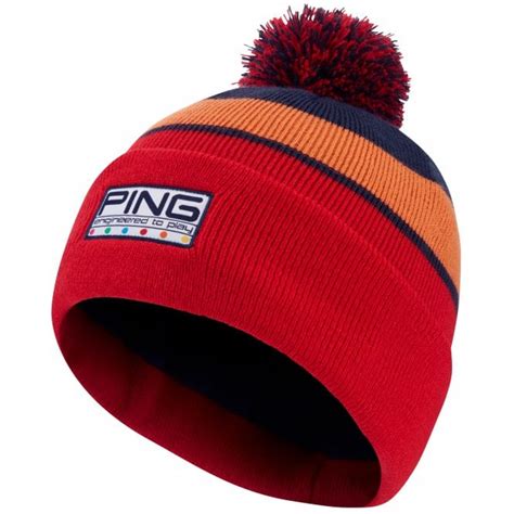 Ping Colour Code Bobble Hat Tomato Red Clothing From Gamola Golf Ltd Uk