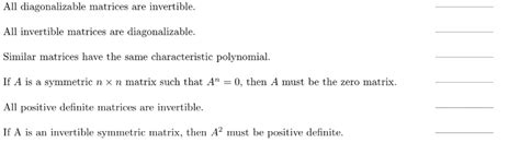 solved all diagonalizable matrices are invertible all
