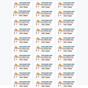 Return Address Labels Full Color Personalized Mailing Labels Return Address Stickers Custom