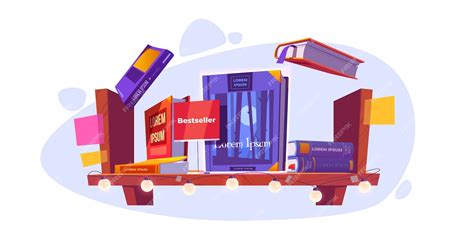 Bestseller Y Libros Parados En Estantería De Madera Folleto Volúmenes