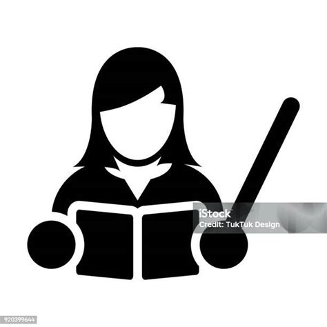 教師圖示向量女性人物頭像與書和教學在學校 學院或大學為教育在標誌符號表意字元符號向量圖形及更多一個人圖片 一個人 人 信息圖形