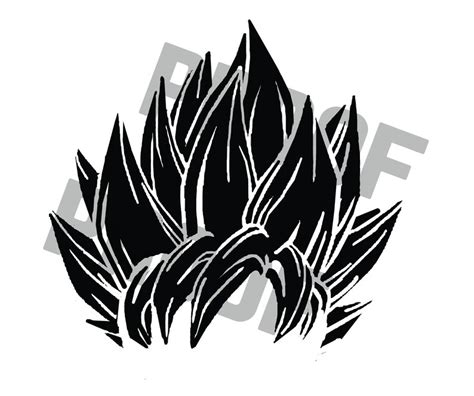 Super Saiyan Hair Digital File Png Etsy