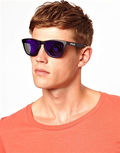 Oakley Frogskin Wayfarer Sunglasses In Black For Men Matteblackvioleti Lyst