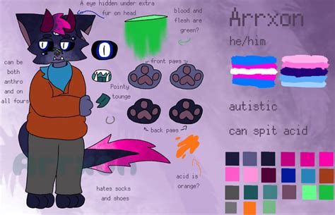 Ref Sheet New Fursona Ref Sheet By Arrxon On Deviantart