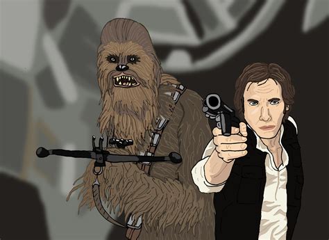 Star Wars Han Solo And Chewbacca By Juggernaut Art On Deviantart