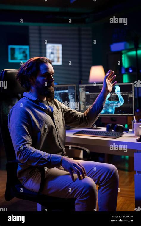 Deviant Ai Superintelligence Enslaving Software Engineer Controlling