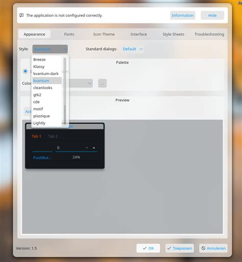 okular interface and settings often invisible in debian bookworm