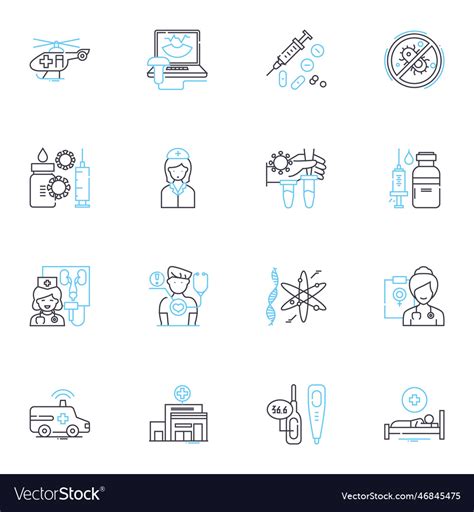 Clinical Services Linear Icons Set Behavioral Vector Image