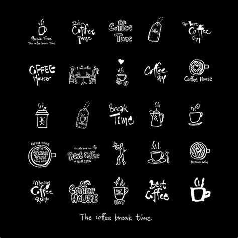 유토이미지 손으로 그린 커피 일러스트와 손글씨