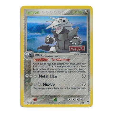 Aggron 1108 Ex Power Keepers Reverse Holo Rare Pokemon Card Near Mint Tcg