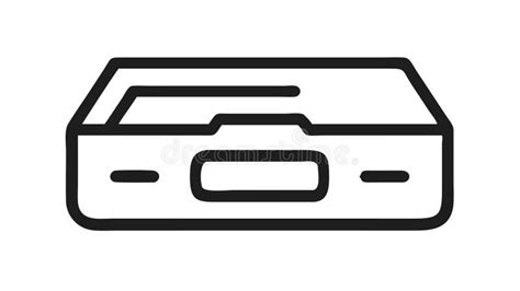 Outline File Folder Icon For Documents Storage Vector Design Generative Ai Stock Vector