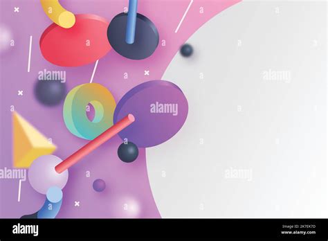 Geometric Plexus Pattern Digital 3d Shapes 3 Vertical Gradient Color