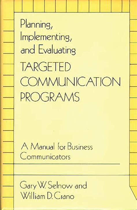 Planning Implementing And Evaluating Targeted Communication Programs
