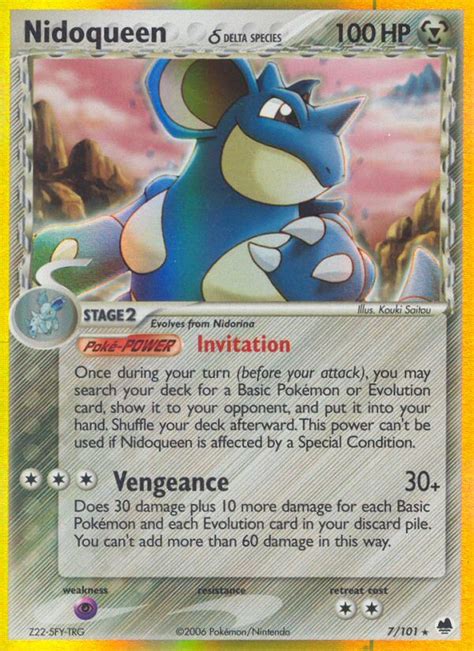 Nidoqueen Delta Species 7101 Ex Dragon Frontiers Holo Rare Pokemon