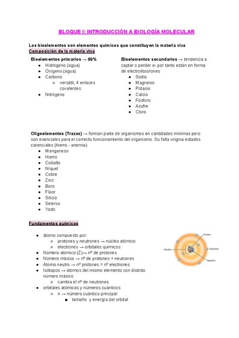Apuntes Bioquímica 1 Resumen Genética Bioquímica Y Biología