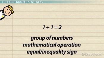 Number Sentence Definition Examples Lesson Study Com