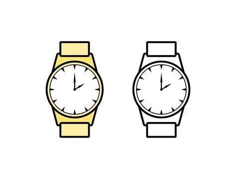 De Colores Reloj De Pulsera Icono Vector Ilustración En Lineal Estilo