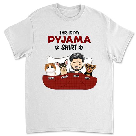 Pajama Shirt Version 3 Personalized Custom Unisex T Shirt Pawsionate