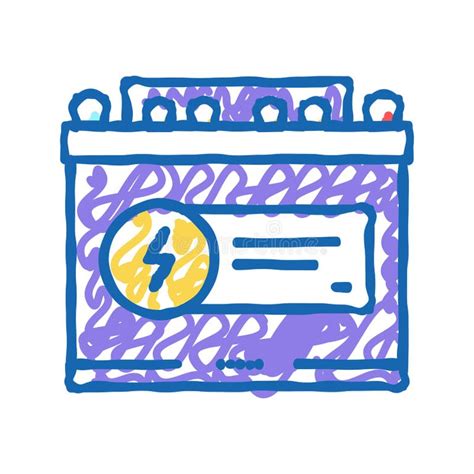 Electrical Battery Color Icon Vector Flat Illustration Stock Illustration Illustration Of