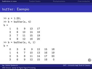 GNU Octave Esempi Di Digital Signal Processing PPT