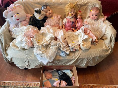 Assorted Collection Of Vintage Dolls And Doll Clothes And More Beck