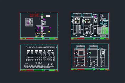 Gambar Kerja Control Panel Sistem Air Limbah File Dwg Autocad