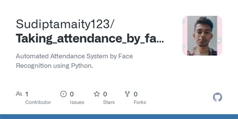 Github Sudiptamaity123takingattendancebyfacerecognisation