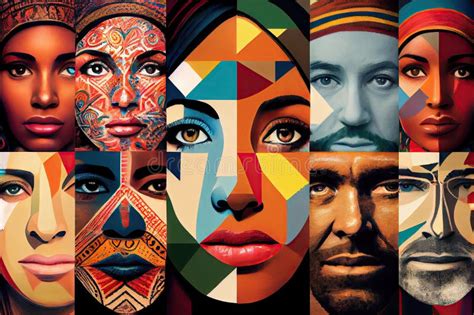 A Collage Of Faces From Different Cultures With Each Face Showcasing