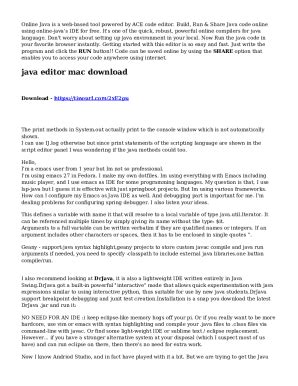 Fillable Online Java Ide Online Online Java Editor Compiler