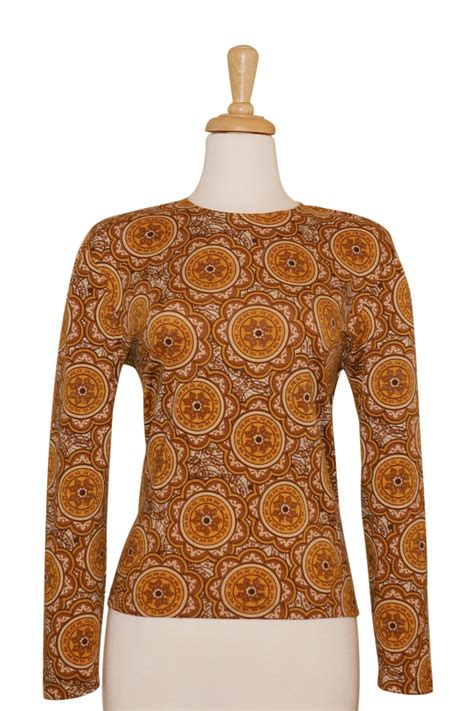 Plus Size Shades Of Brown Cotton Top Plus Size Tops