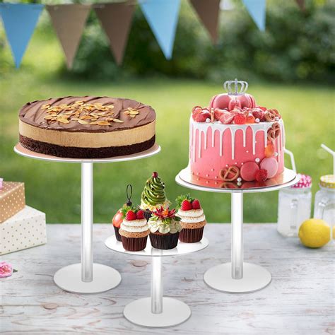 Acrylic Cake Stand Round Dessert Stands Clear Cupcake Holder 3 Tier Cake Display Candy