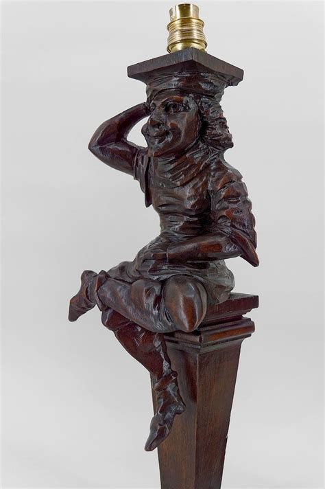 Pair Of Gothic Jesters Lamps France 19th Century For Sale At 1stdibs
