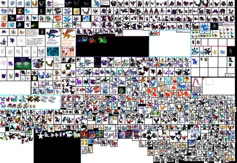 Pokemon Sprite Mega Sheet By User Of Shadows571 On Deviantart