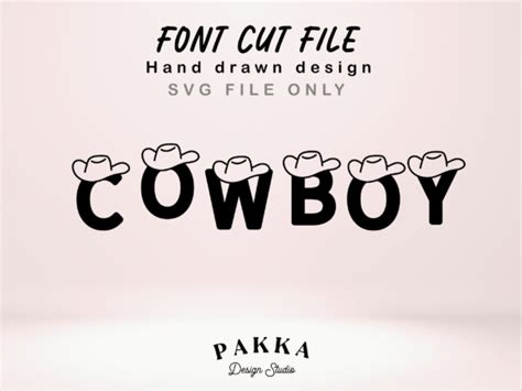 Western Cowboy SVG Font Cut File Graphic By Pakka Design Studio