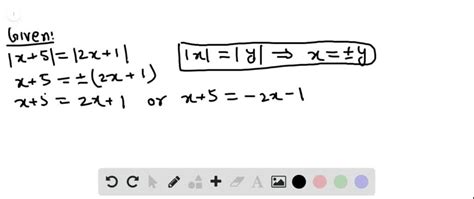 Solved Solve Each Absolute Value Equation For X