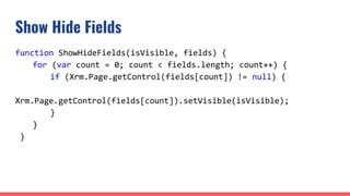 Dynamics Crm Javascript Customization Ppt