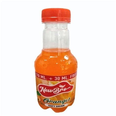 New Bro Orange Carbonated Soft Drink 200 Ml Packaging Type Pet