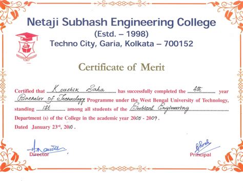 Certificate Of Merit Ppt