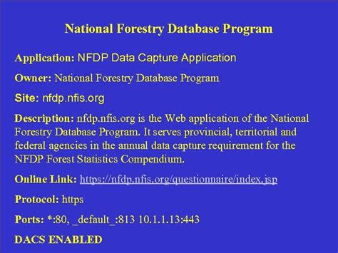 Canada S National Forest Information System Nfis A Web Enabled