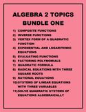 EVALUATING FUNCTIONS AND COMPOSITE FUNCTIONS WORKSHEETS BUNDLE TPT